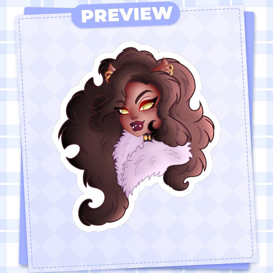Monster High Sticker/sticker by Clawdeen Wolf PREORDER - Etsy