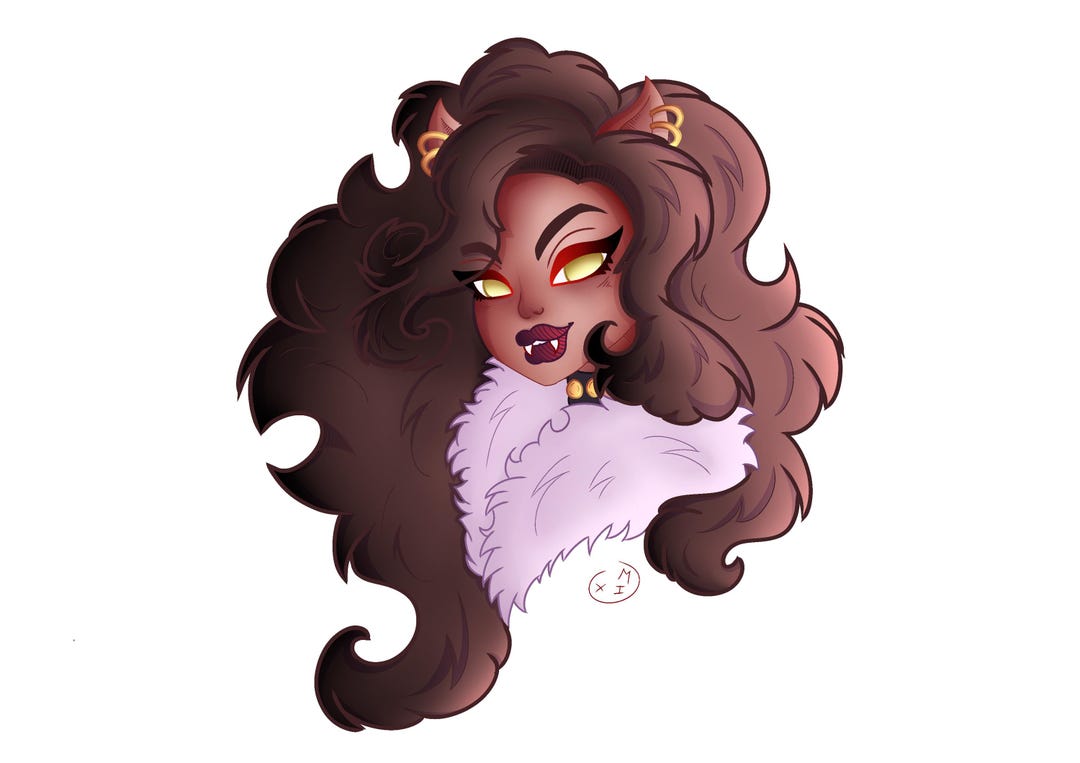 Monster High Sticker/clawdeen Wolf Sticker - Etsy