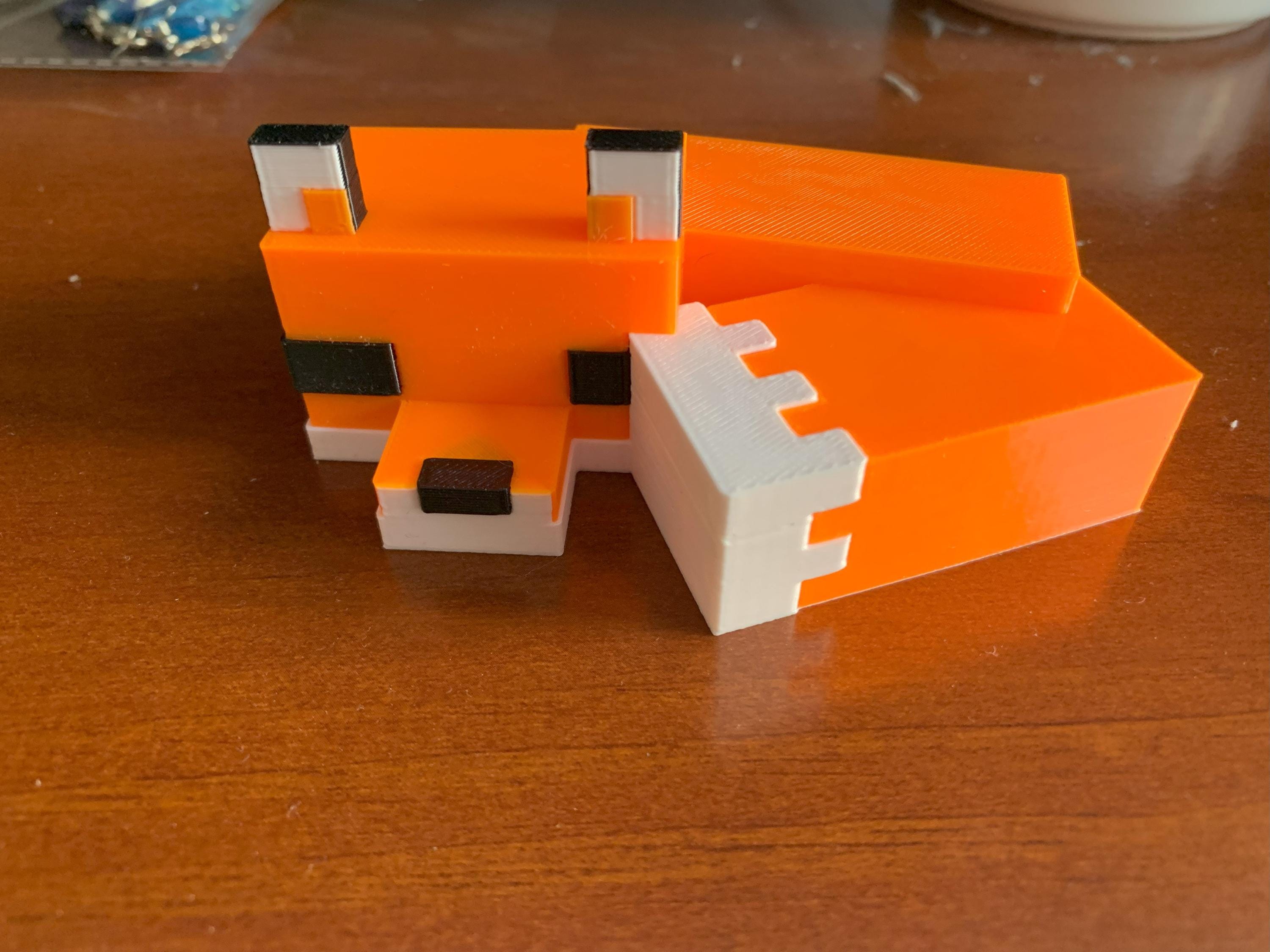 Minecraft Fox Sleeping 3D / Minecraft 3D / Minecraft - Etsy