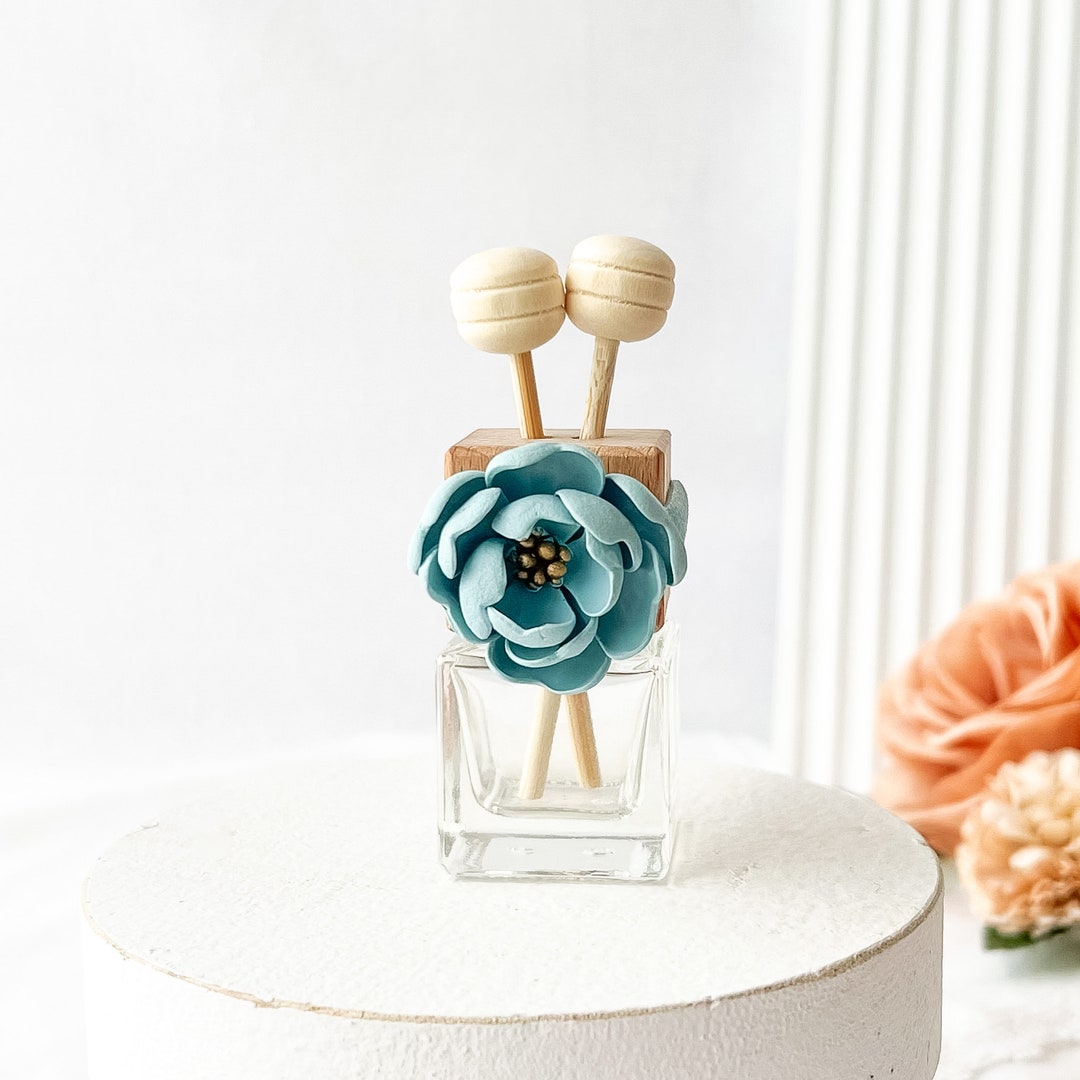 Blue Flower Diffuser for Car, Vent Clip Freshie, Reed Diffuser for ...