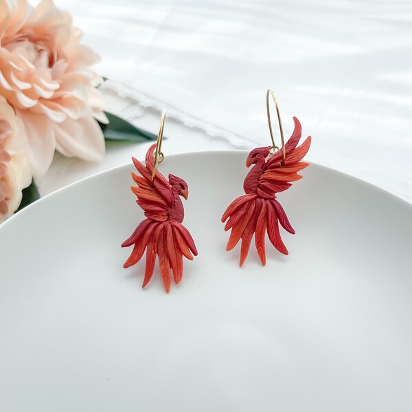 Phoenix Earrings - Etsy