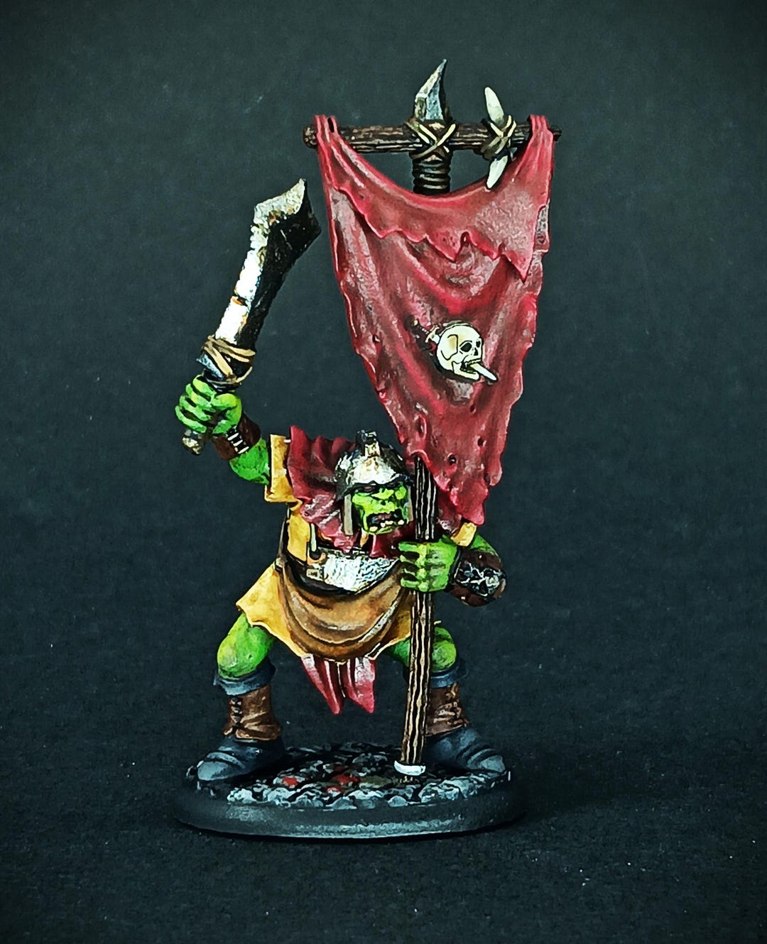 Reaper Bones Miniatures Orcs of the Ragged Wound Standard Bearer ...