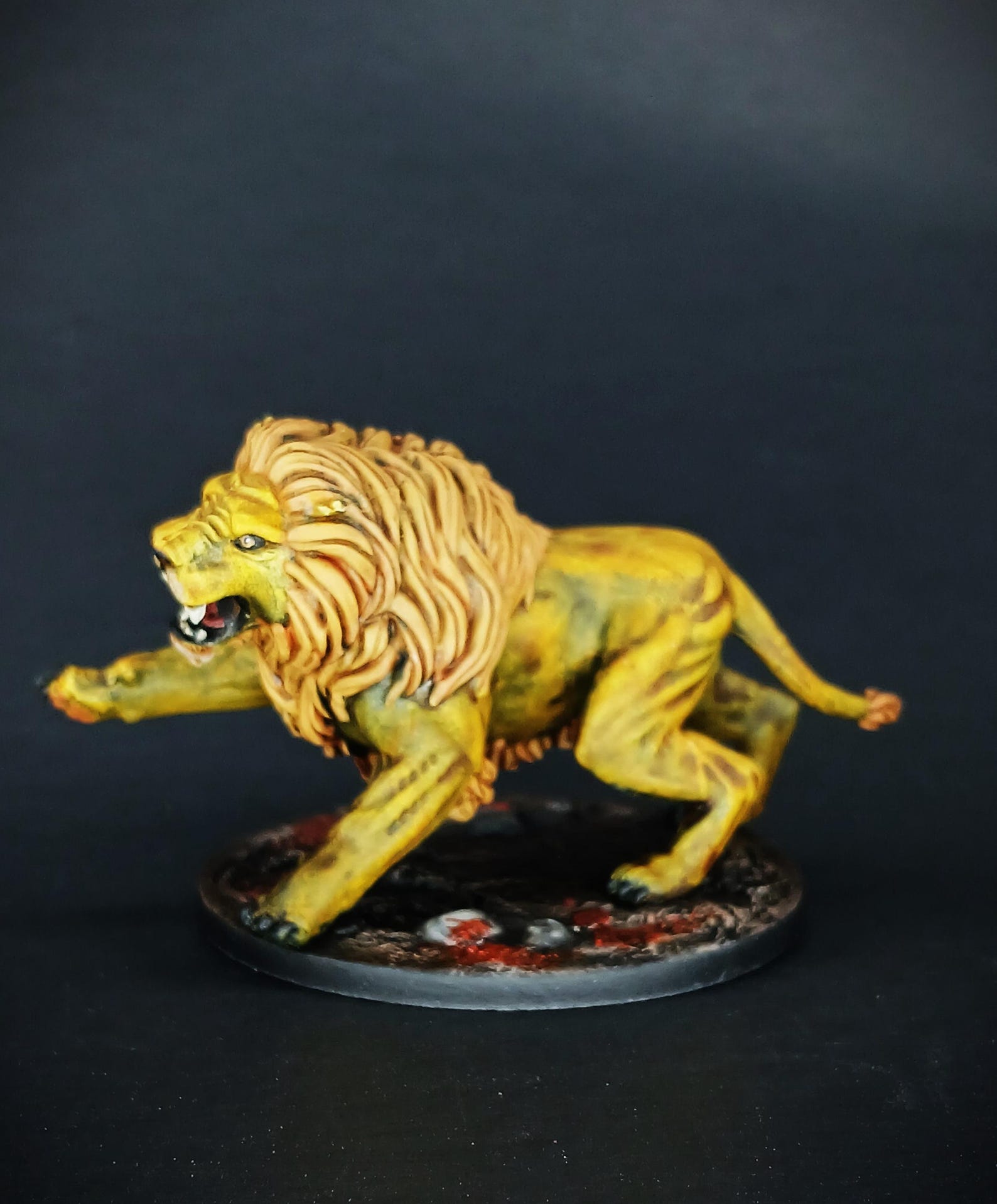 Reaper Miniature Bones Black Nemean Lion Greek Odyssey Painted - Etsy