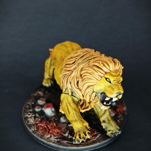 Reaper Miniature Bones Black Nemean Lion Greek Odyssey Painted - Etsy