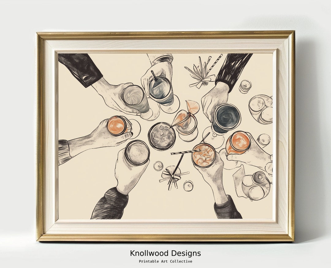 Cheers Print | Bar Cart Wall Decor | Cheers Sign | Cheers Printable ...