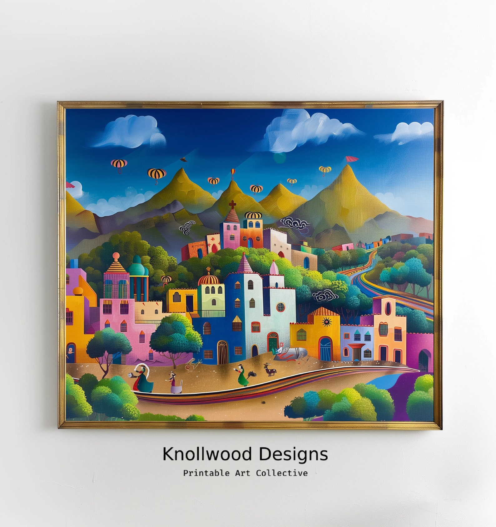Latin America Painting Scene | Hispanic Heritage Colorful Landscape ...