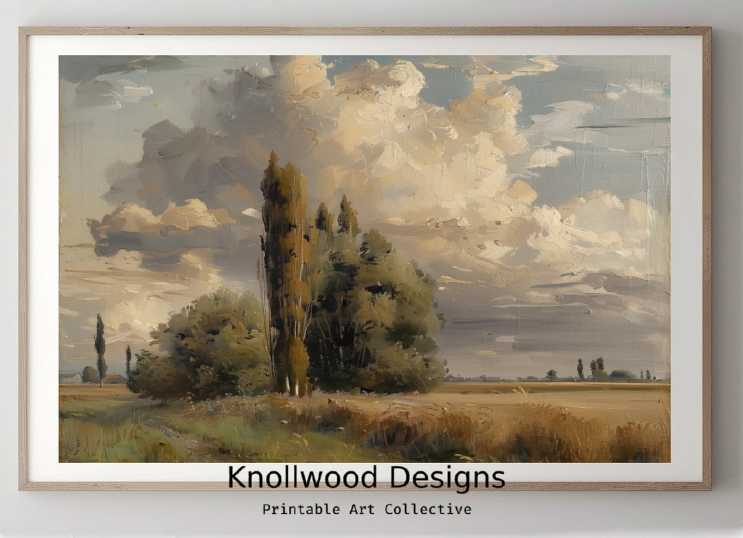 Rustic Countryside Scene | Cozy Farmhouse Art | Charming Country Scene ...