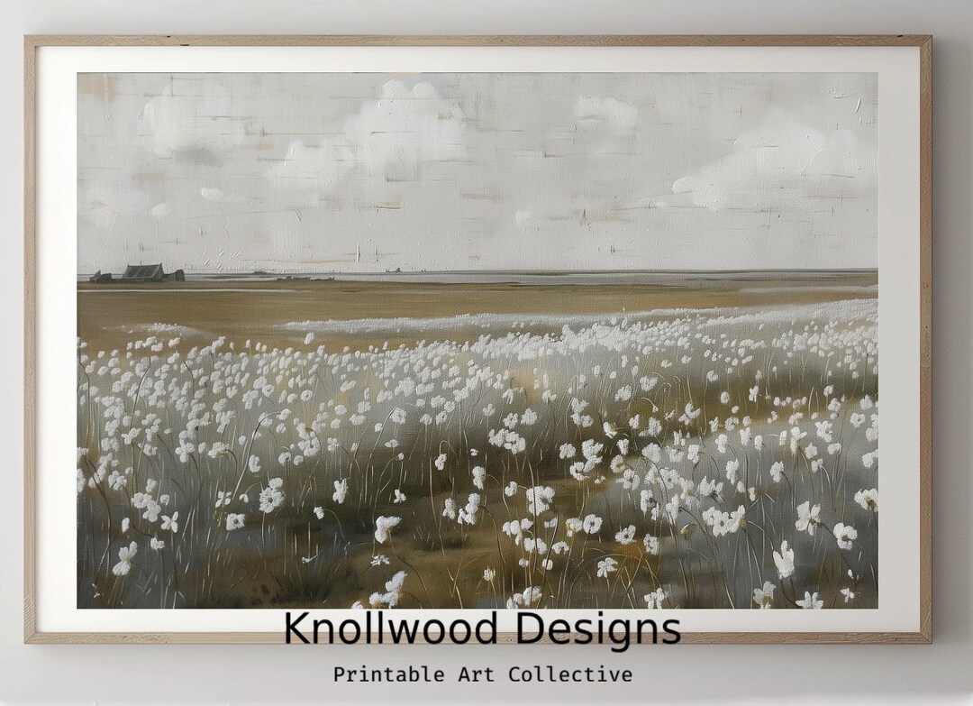 Spring Landscape Art | Retro Countryside Scene | Meadow Landscape ...