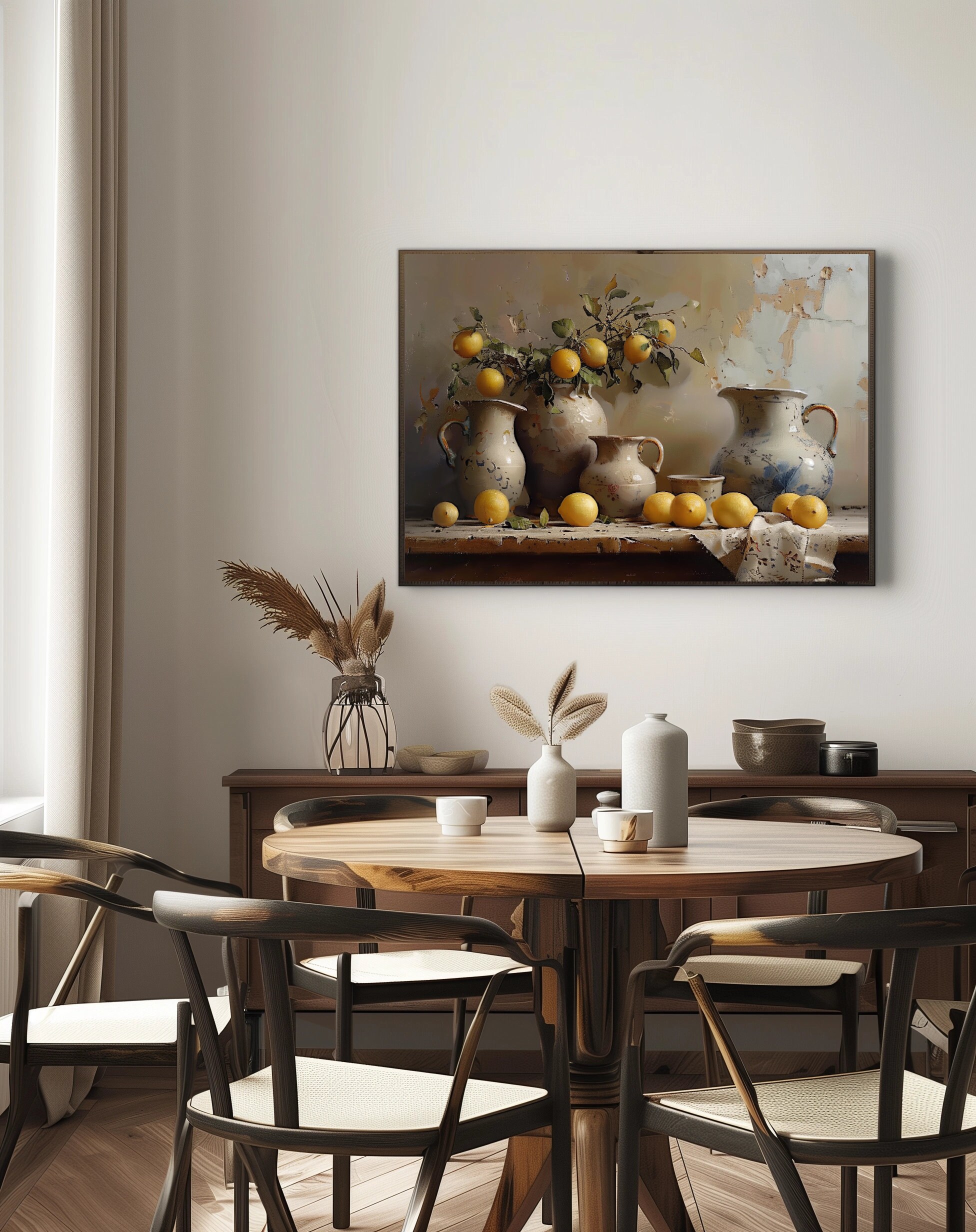 French Country Kitchen | Antique Art | Vintage Farmhouse Decor ...