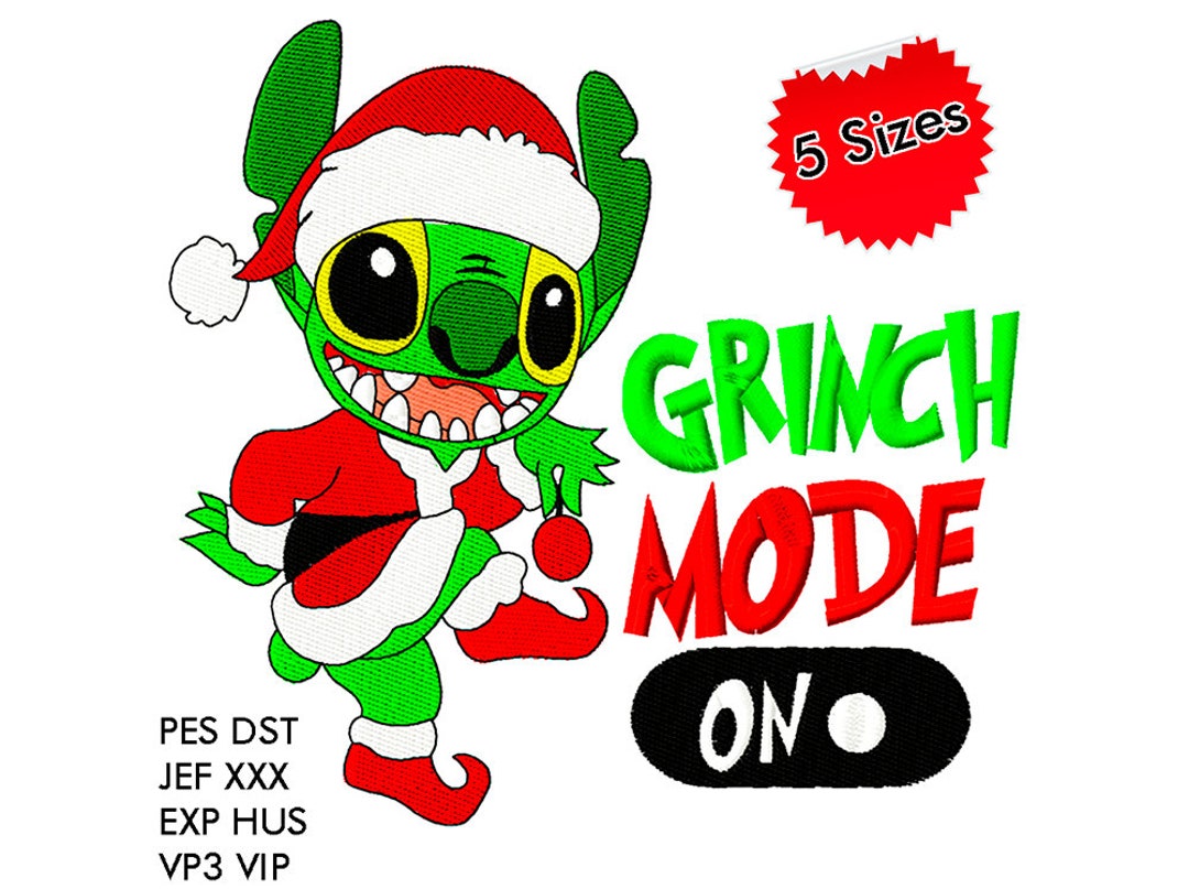Grinch Stitch Christmas Machine Embroidery Design, Embroidery Patterns ...