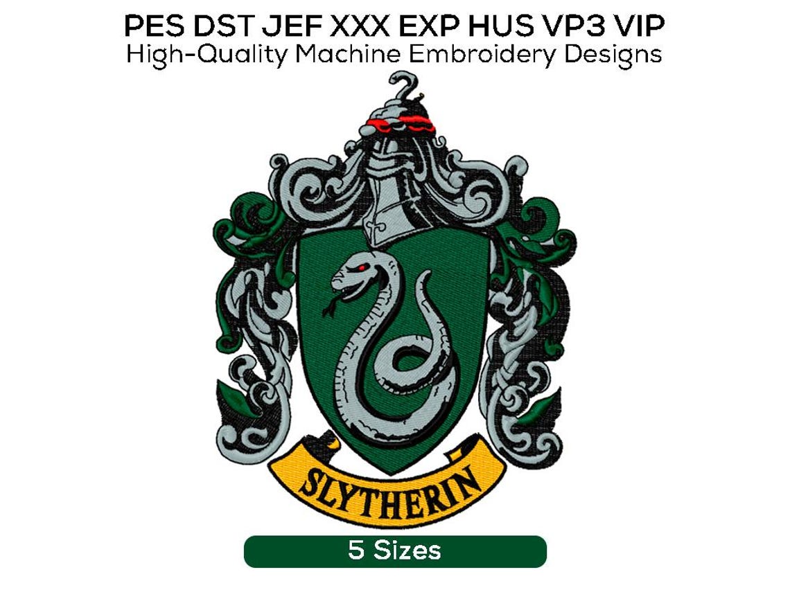 Snake House Emblem, Magic School Crest Machine Embroidery Design ...