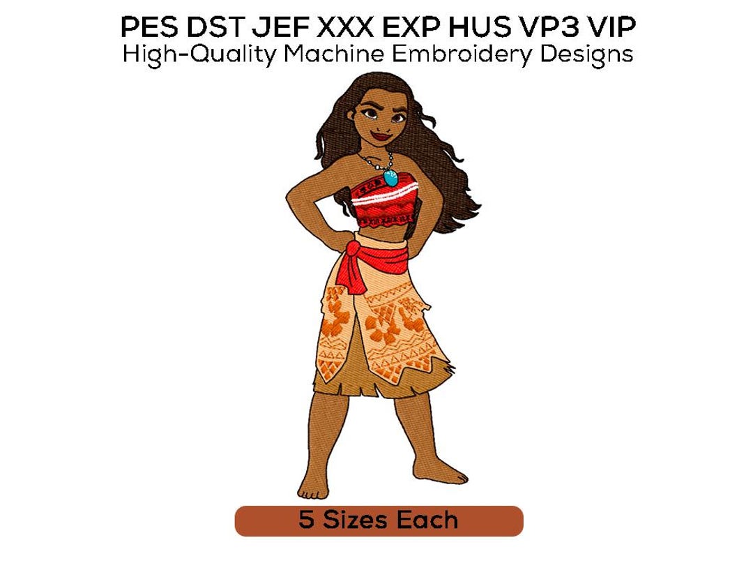 Moana Embroidery Design | Digital Machine Embroidery File | Brave ...