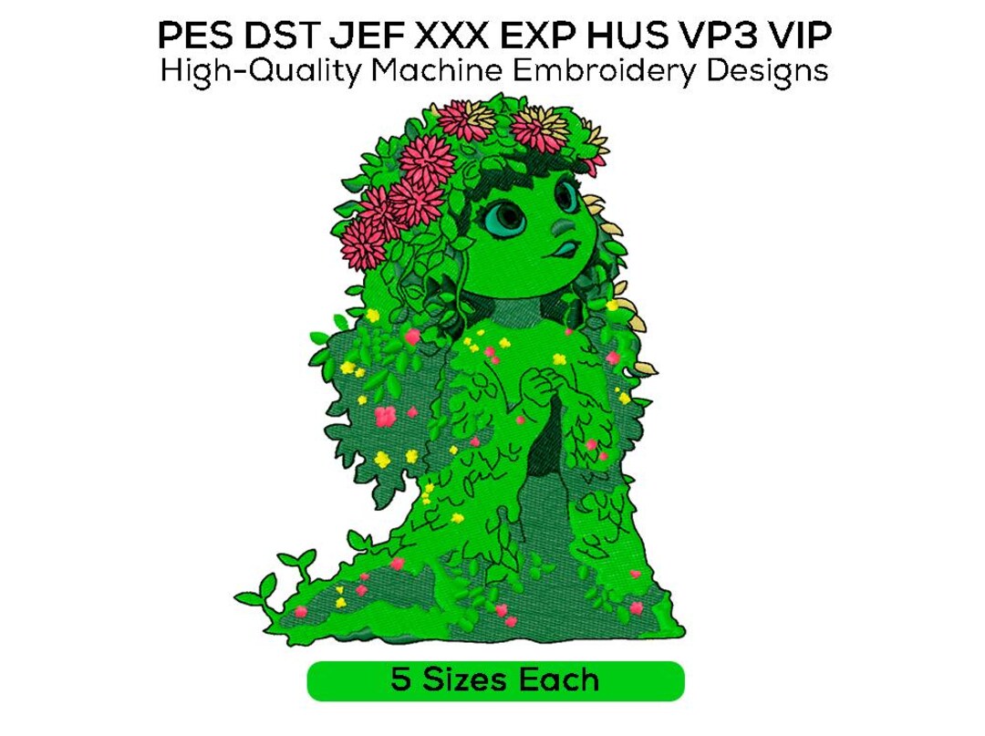 Te Fiti Embroidery Design | Digital Machine Embroidery File | Nature ...