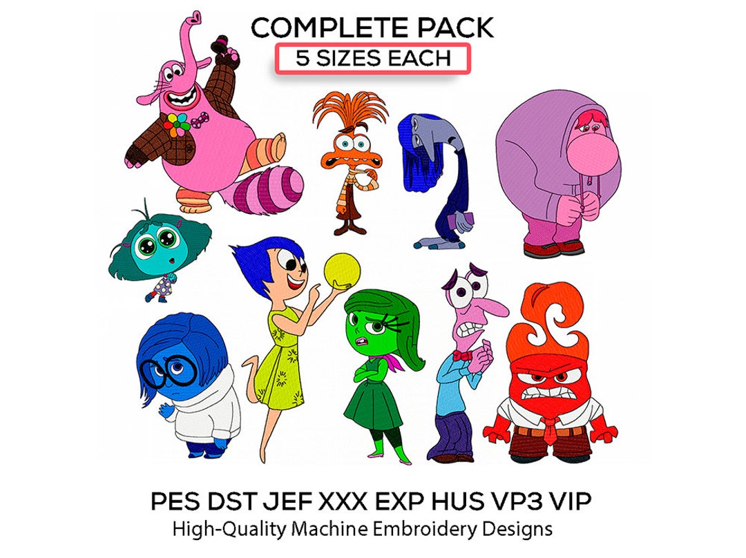 Inside Out Machine Embroidery Design Files, Complete Pack (digital ...