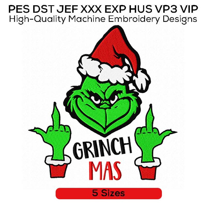 Grinch Middle Finger - Etsy