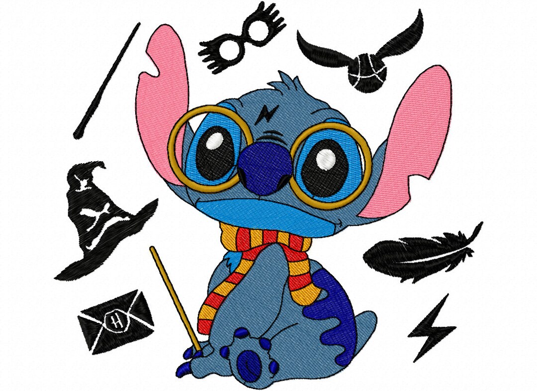 Stitch Wizard Embroidery Design, School Magic Castle (instant Download ...