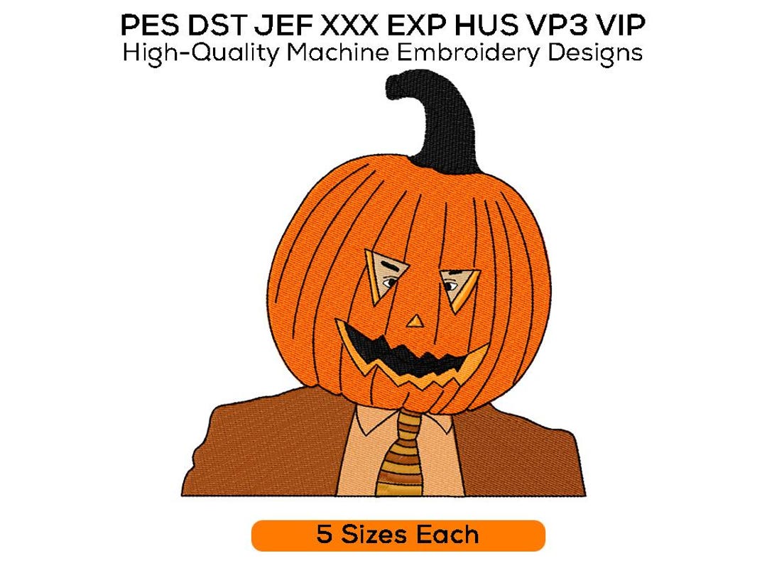 Pumpkin Head Embroidery, Pumpkinhead Embroidery Design, Machine ...