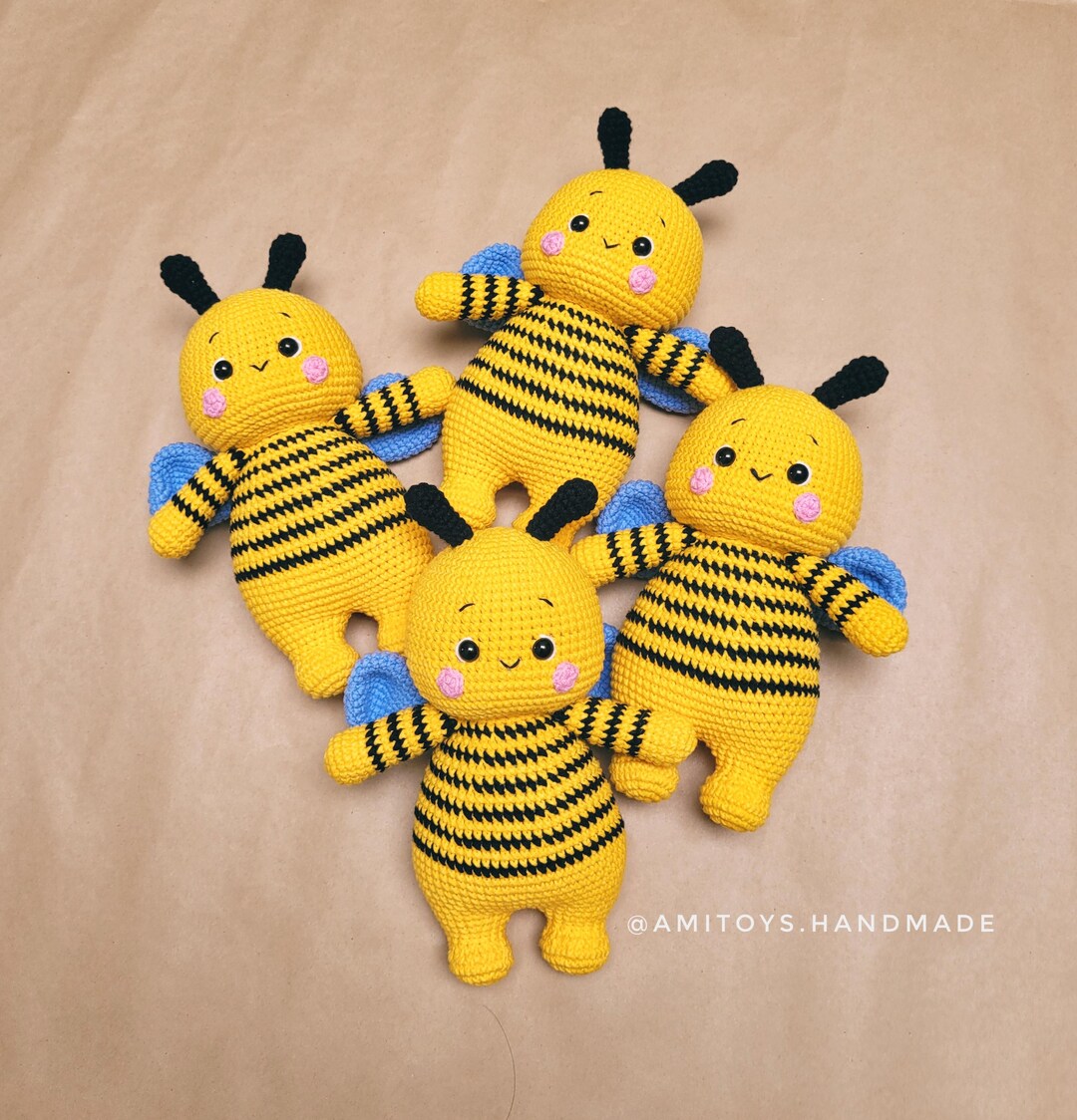 Crochet Chunky Bee, Amigurumi Bee, Cute Bee, Crochet Bee Plushie - Etsy