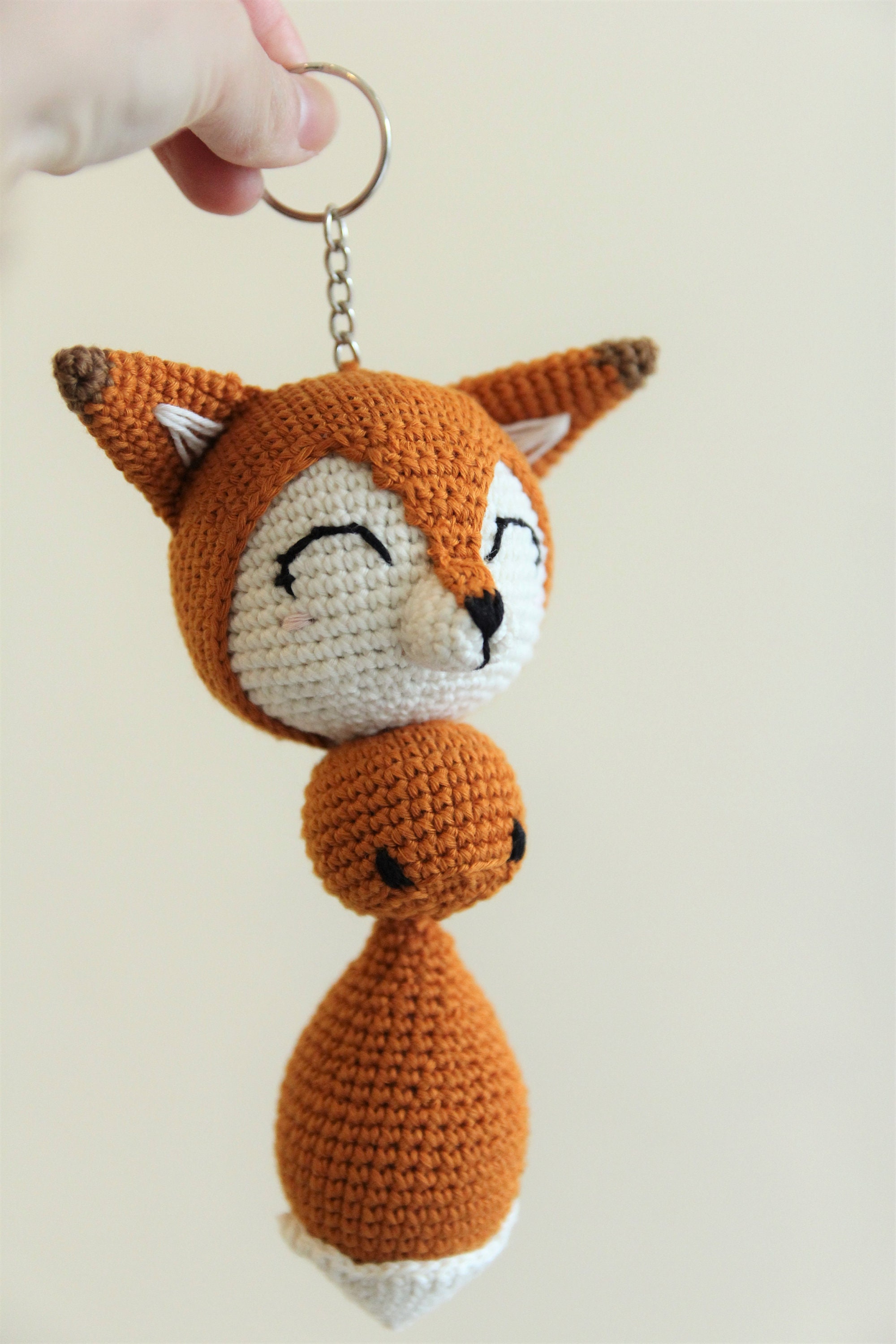 Fox Keychain Handmade Keychain Fox Amigurumi Handmade Gift | Etsy