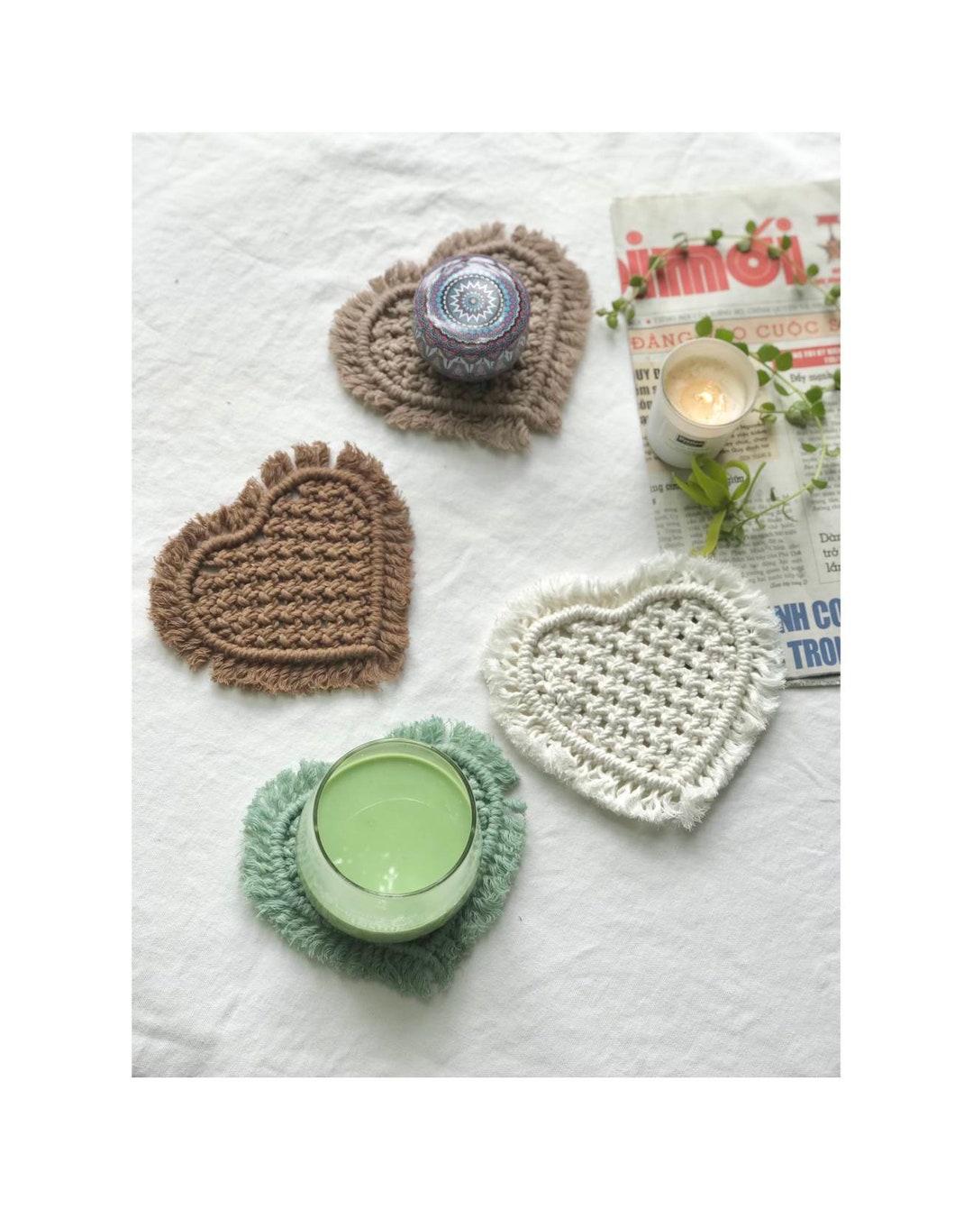 Coasters Macrame,coaster Decoration,home Decor,handmade Macrame ...