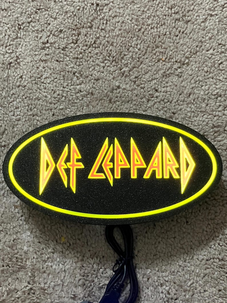 Custom 3D Printed Def Leppard Light Box!! - Etsy