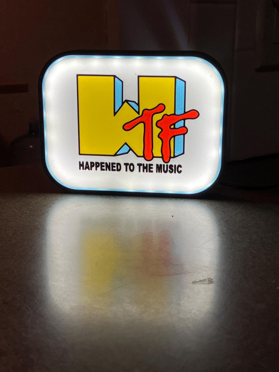 WTF MTV Style 3D Printed LED Light Box Usb Powered - Etsy