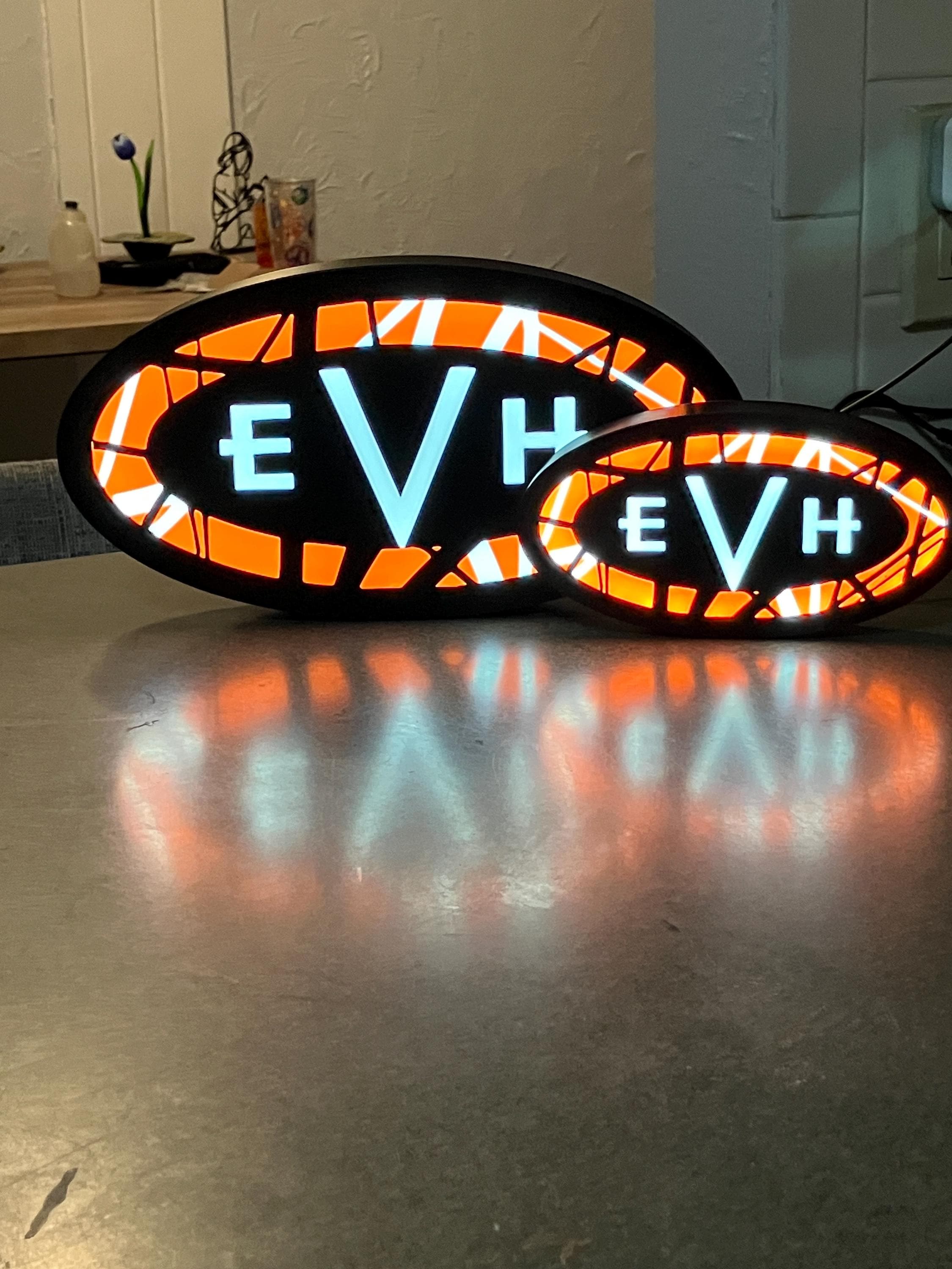 Custom Made LARGE Van Halen EVH 3D LED Light Box! 12 Inches! - Etsy