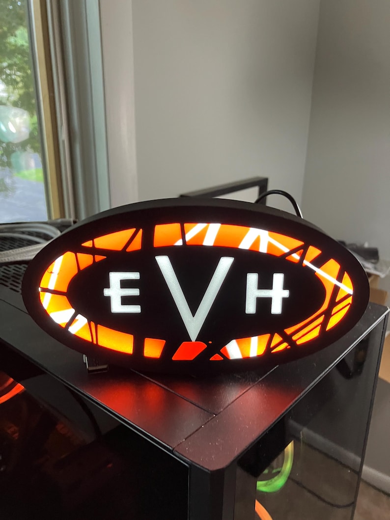 Custom Made Van Halen EVH 3D LED Light Box! - Etsy