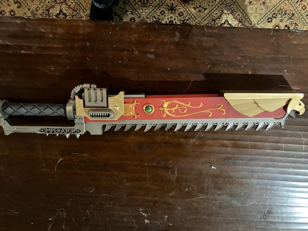 Warhammer 40k Chainsword Chain Sword 3D Print Cosplay or Display Blood ...