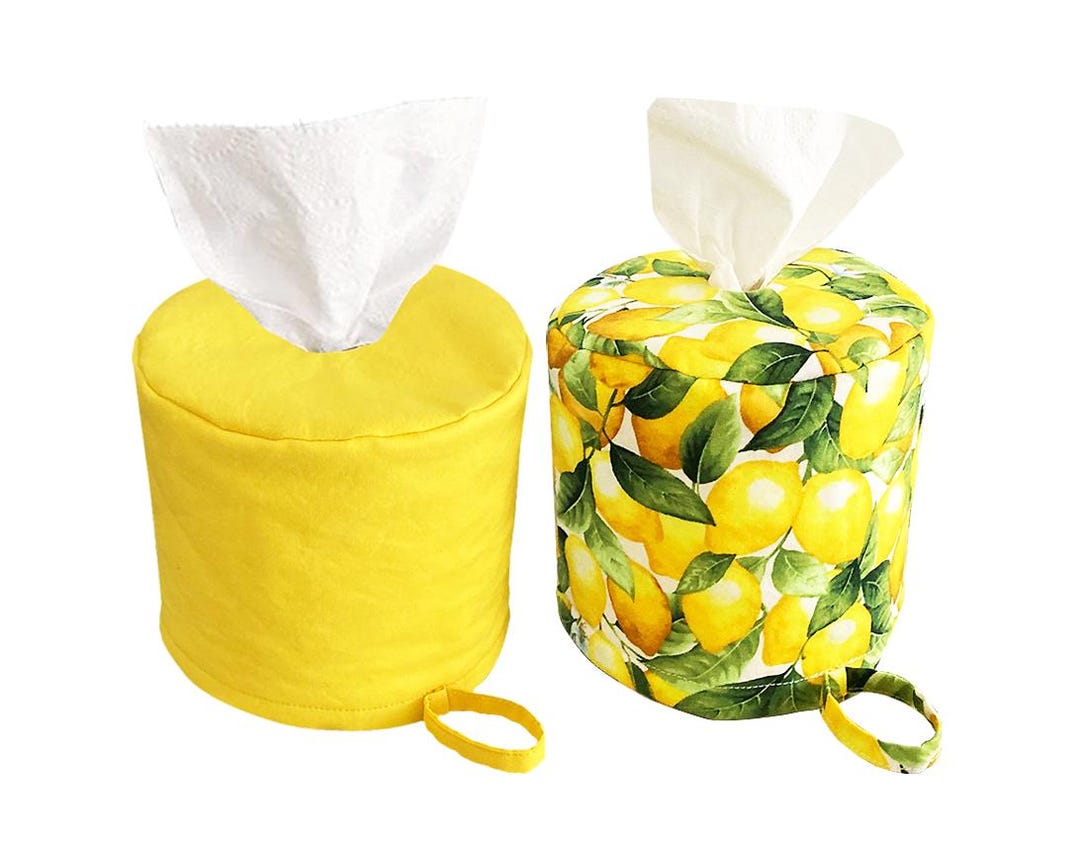 Convenient Toilet Paper Roll Cover, Lemon Print, Yellow , Tissue Cover ...