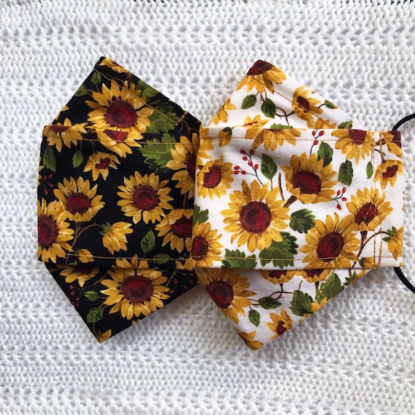 Sunflower Face Mask - Etsy