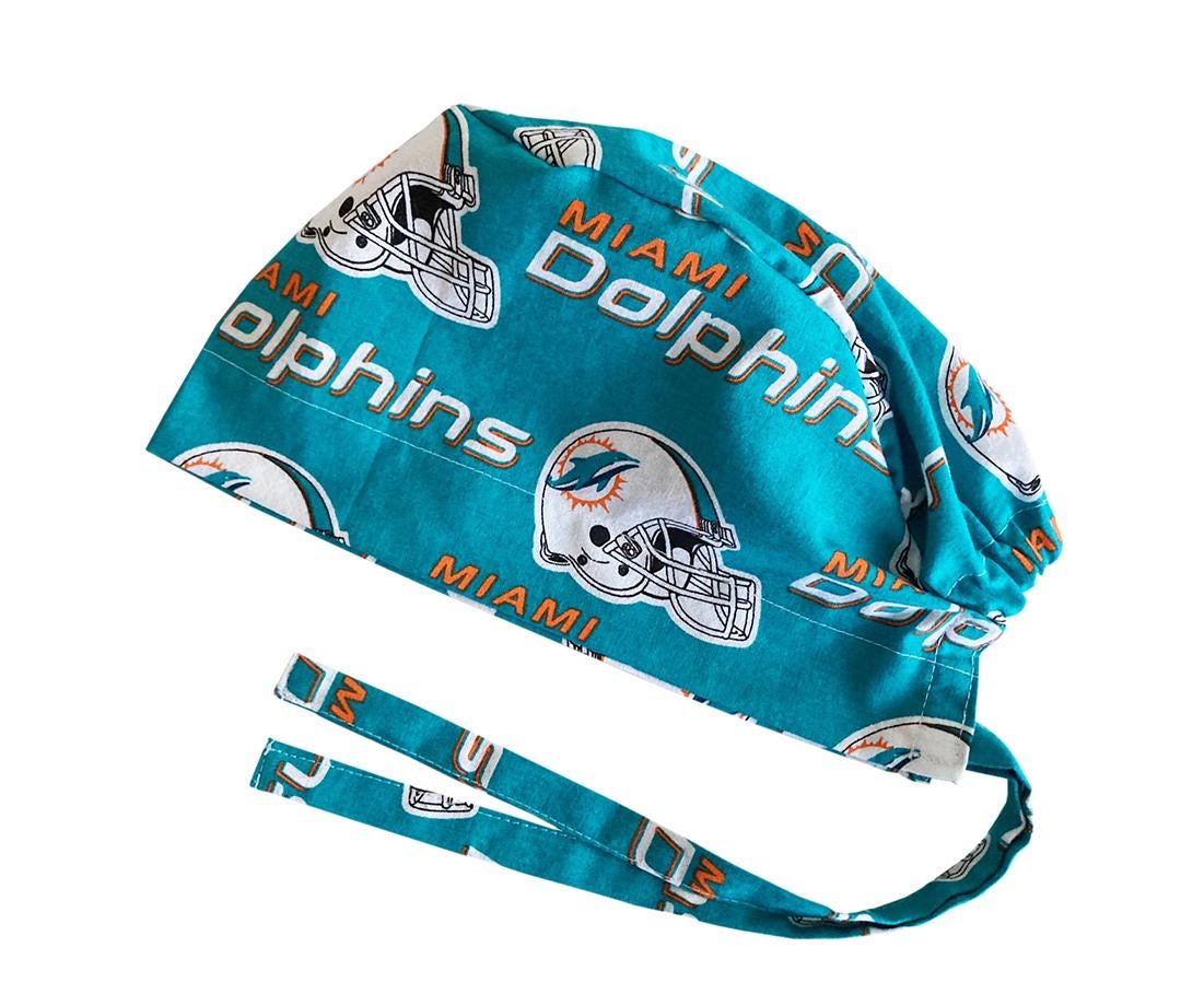 Handmade Miami Dolphins Scrub Cap - Cotton USA - Etsy