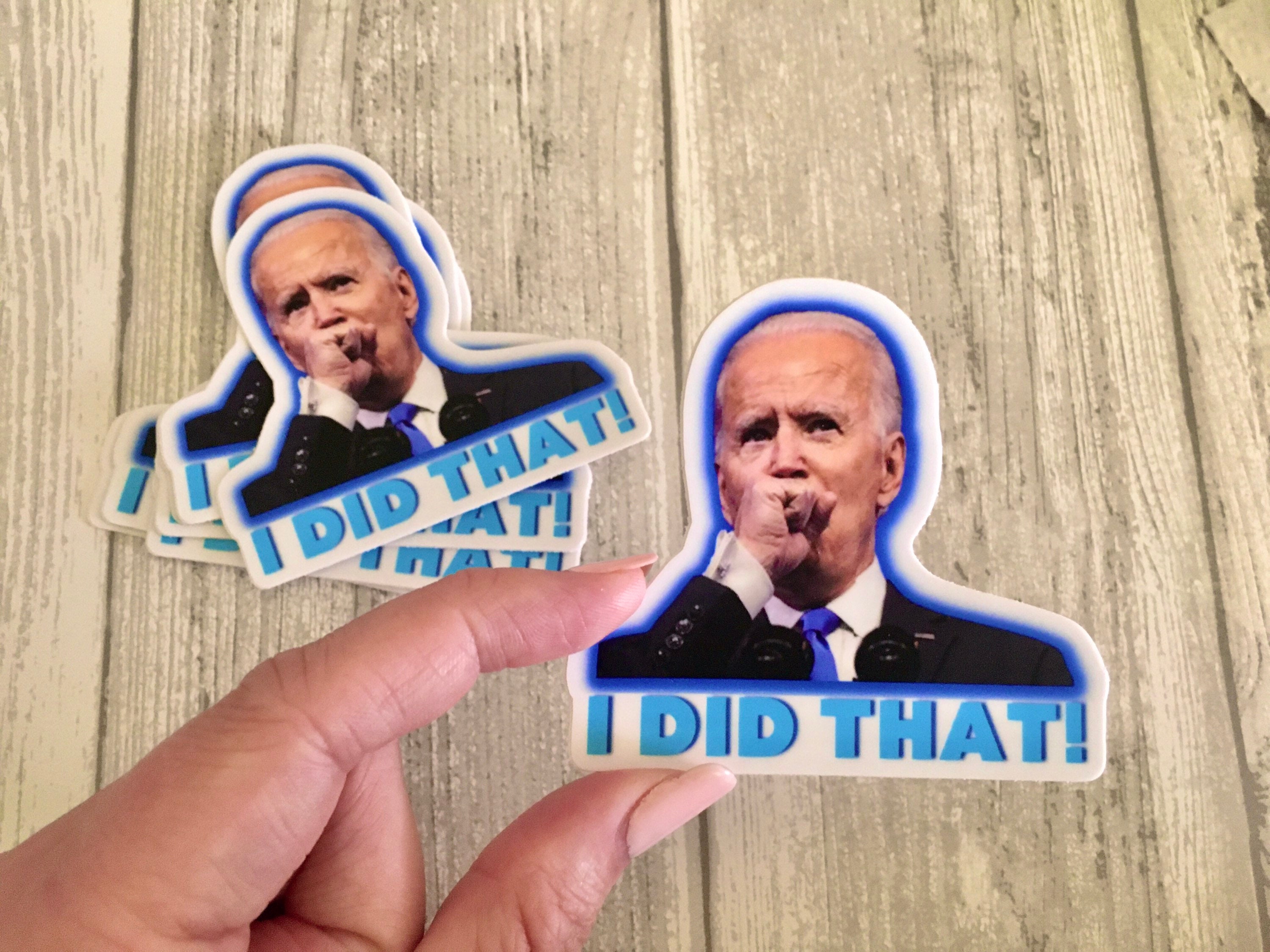 Joe Biden I did this stickers decals, Inflated Gas Price Stickers, Joe ...
