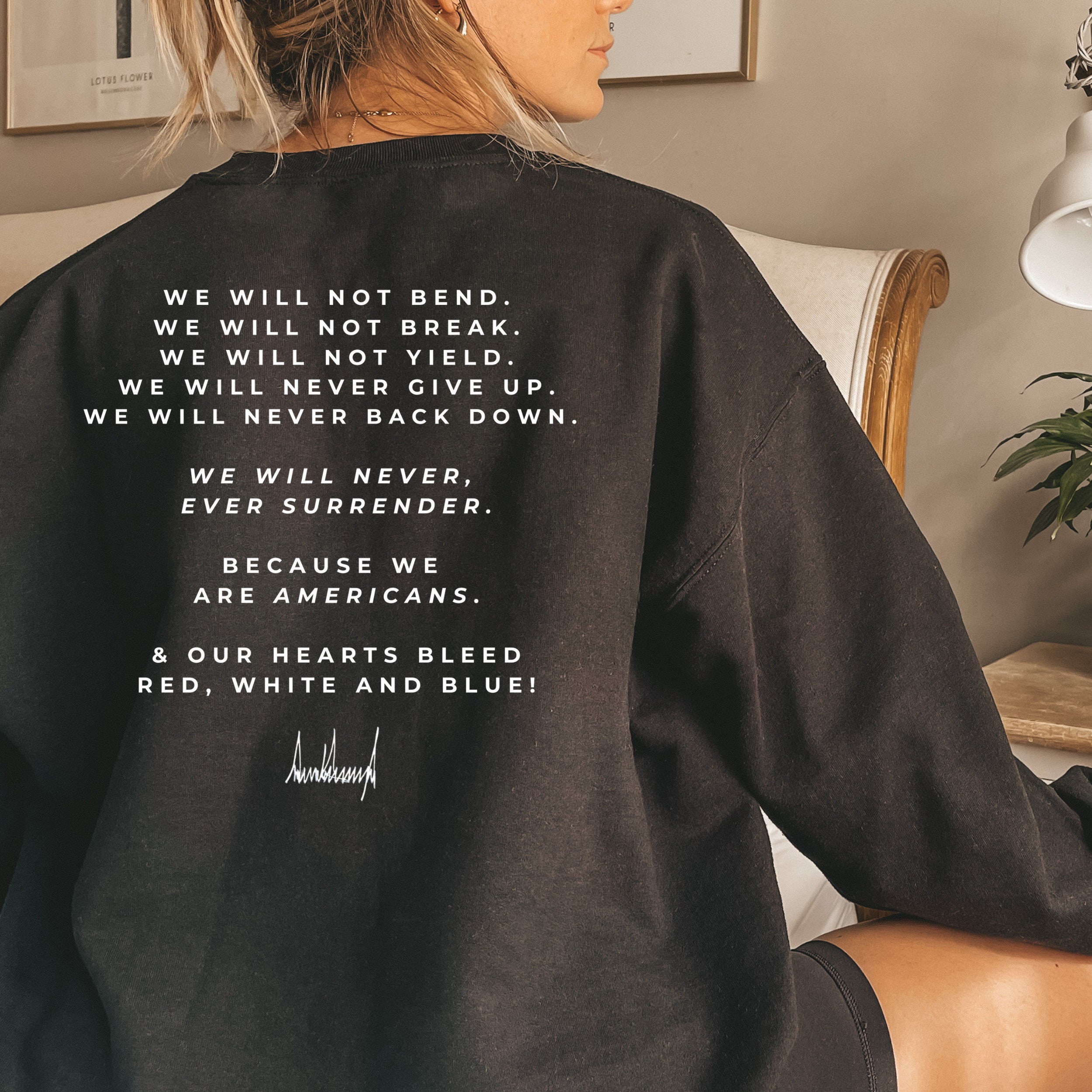 We Will Never Surrender Patriot Quote© Donald Trump Quote - Etsy