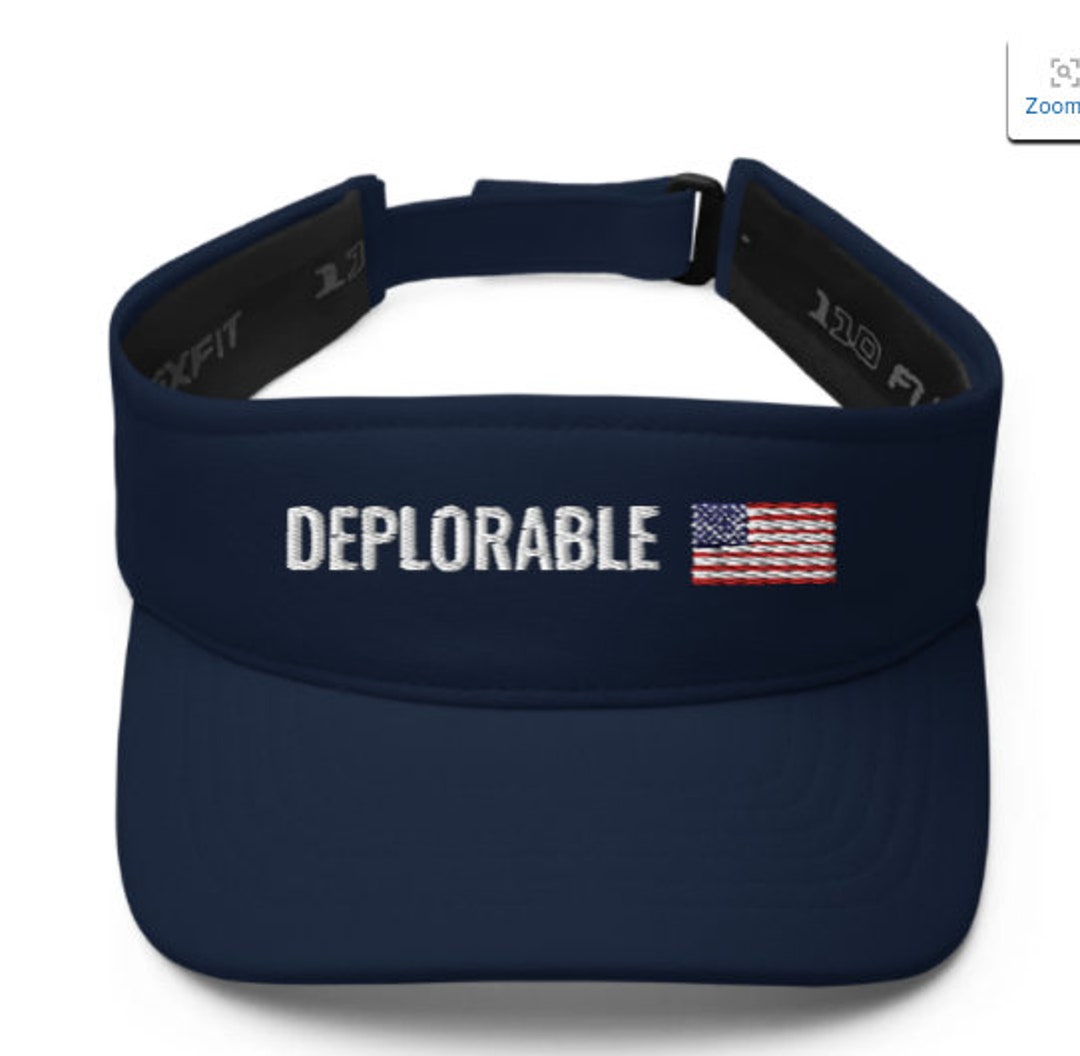 Deplorable Embroidered Visor, Trump Hat, Trump Golf Visor, Keep America ...