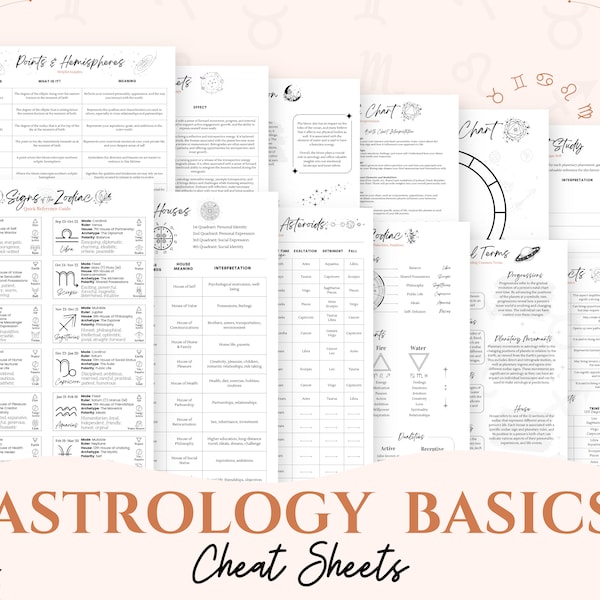 Planets Cheat Sheet Printable - Etsy