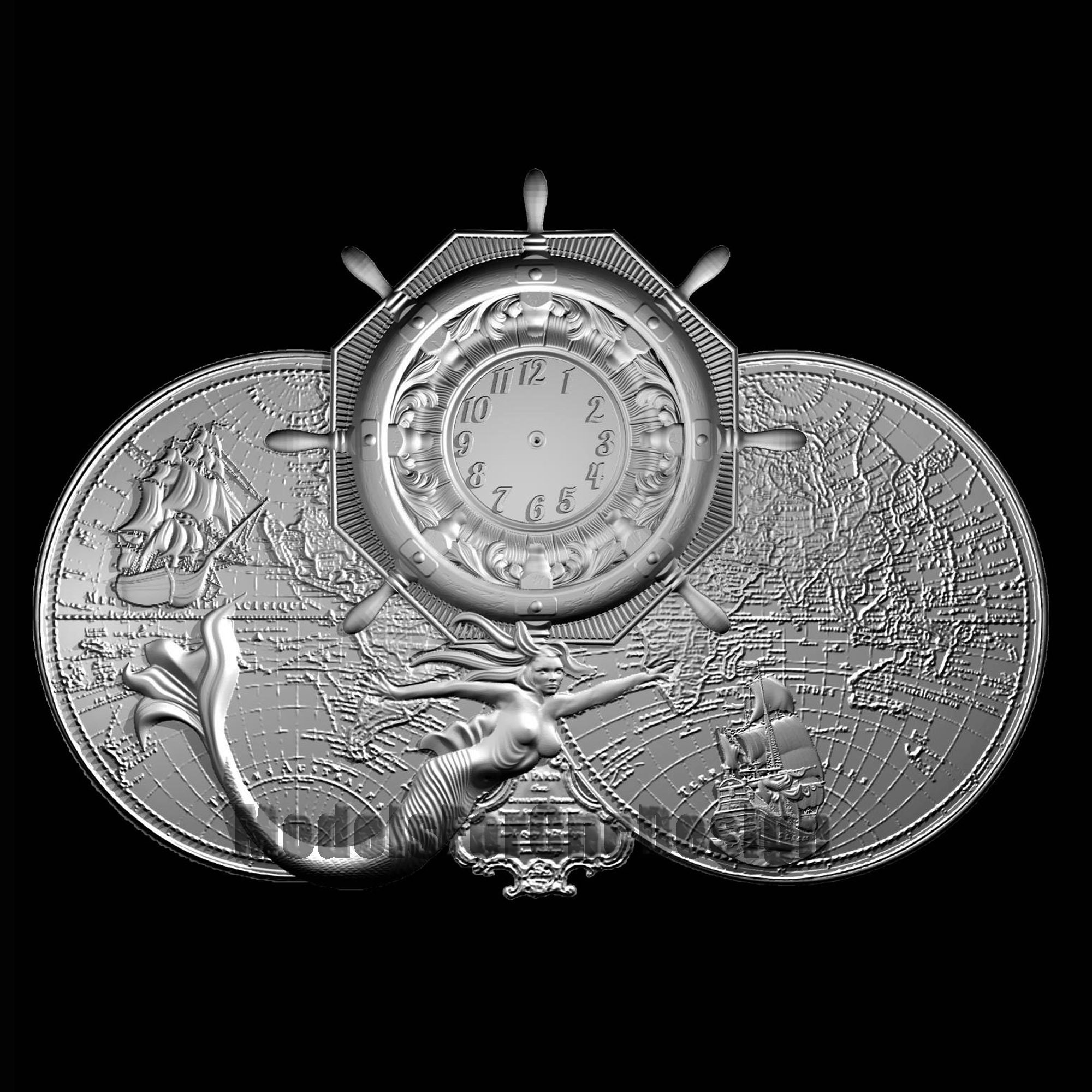 Wooden Clock. 3D Stl Model for Cnc Router Stl File 3D Wooden | Etsy