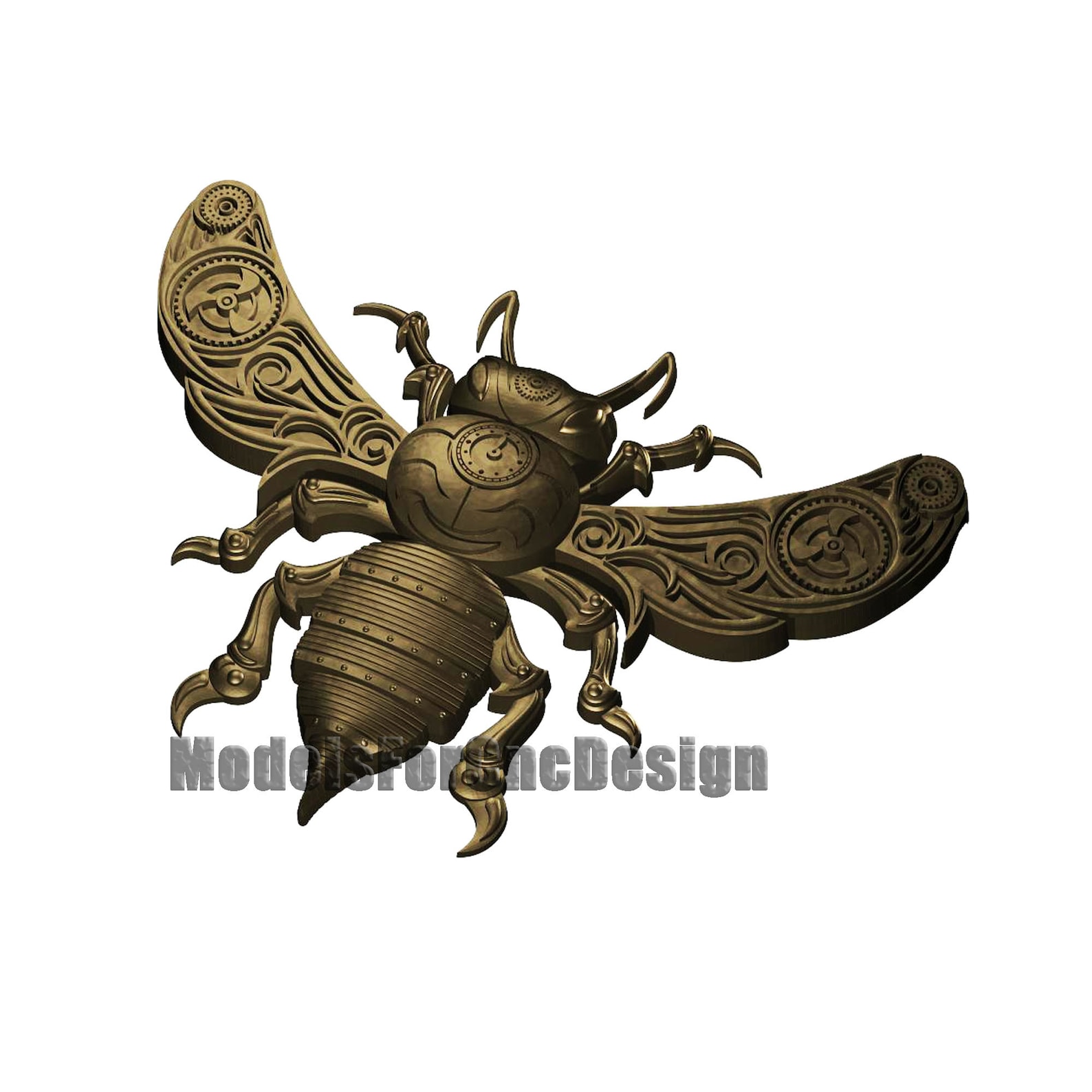 Bee Steampunk. Stl File 3D Printing Jewelry 3D Stl Model | Etsy