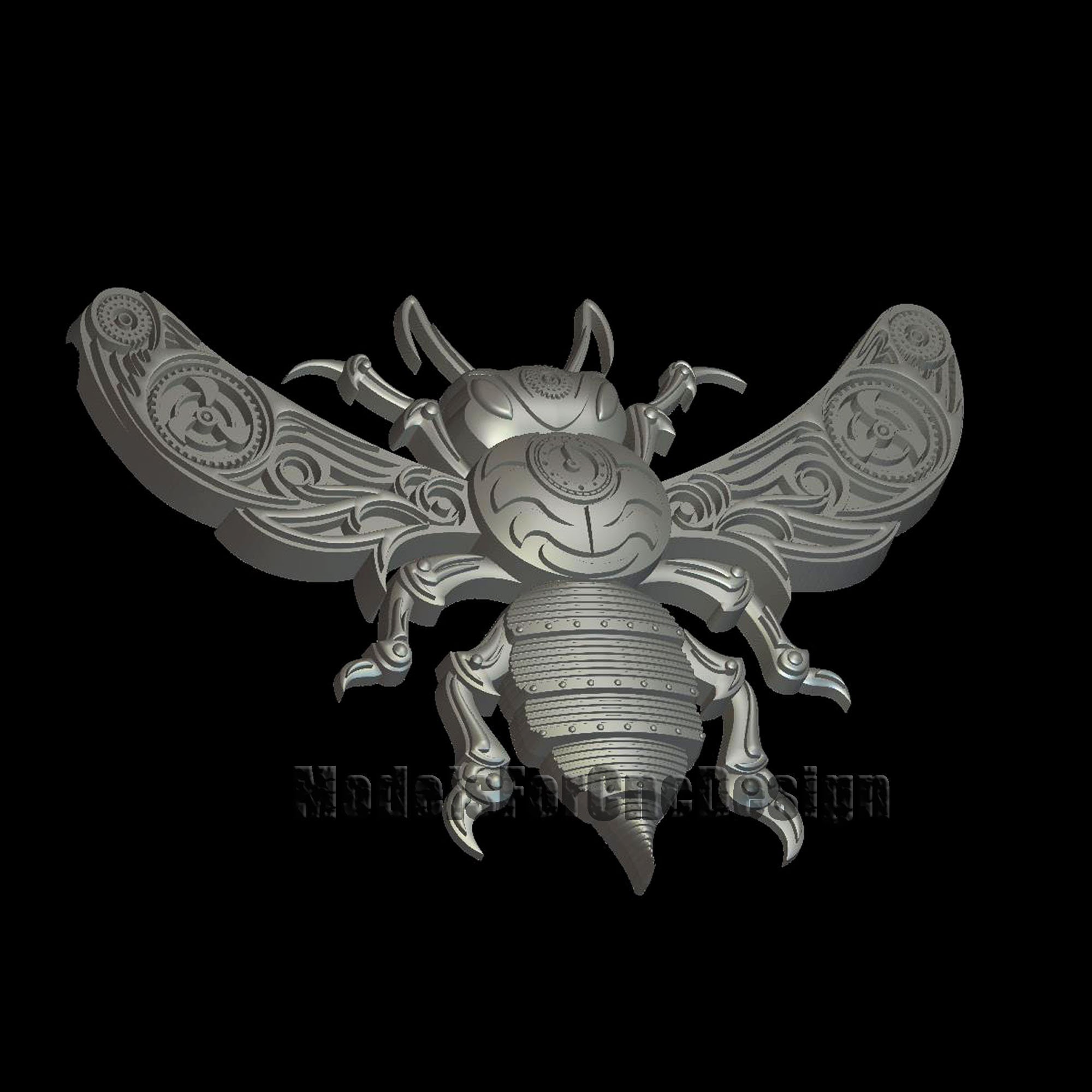Bee Steampunk. Stl File 3D Printing Jewelry 3D Stl Model | Etsy