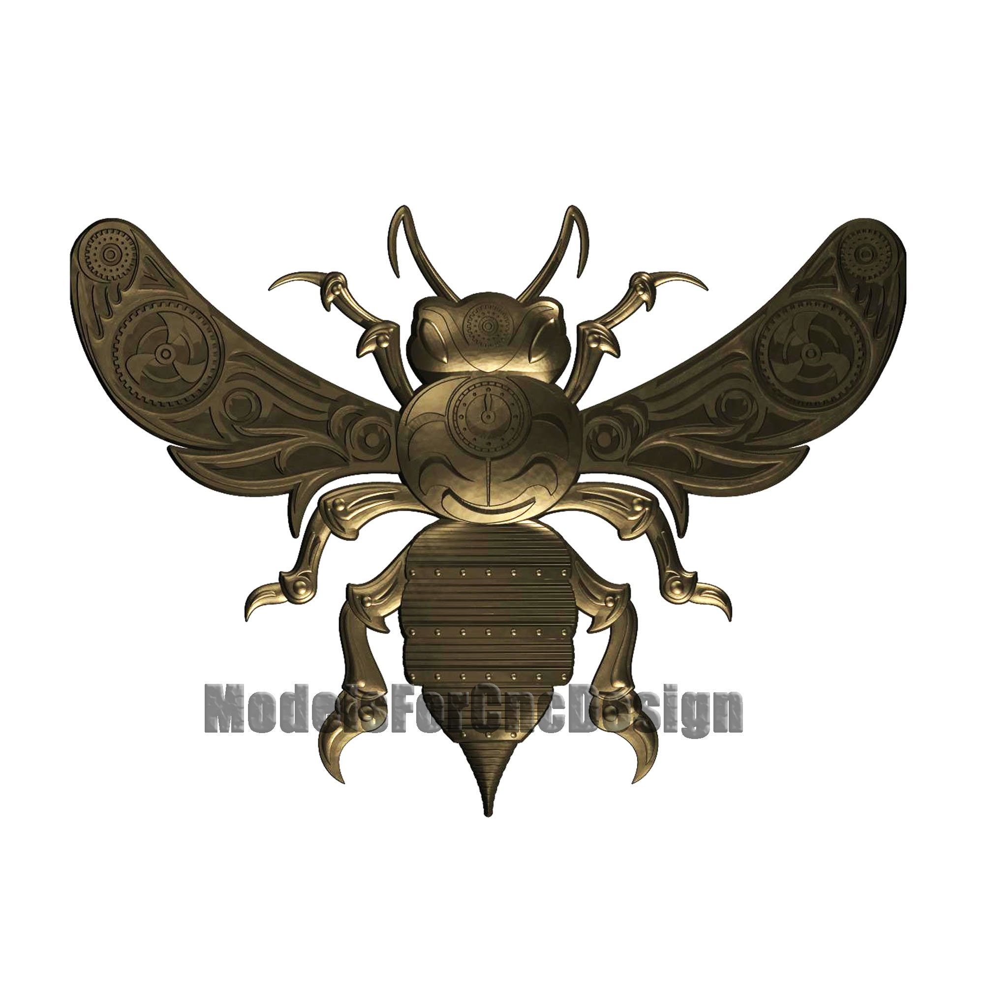 Bee Steampunk. Stl File 3D Printing Jewelry 3D Stl Model | Etsy