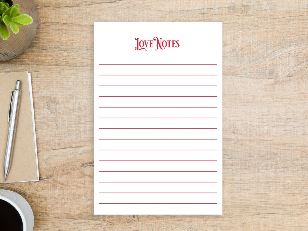 4x6 Lined Custom Notepad- Multiple Font and Color Options - Etsy