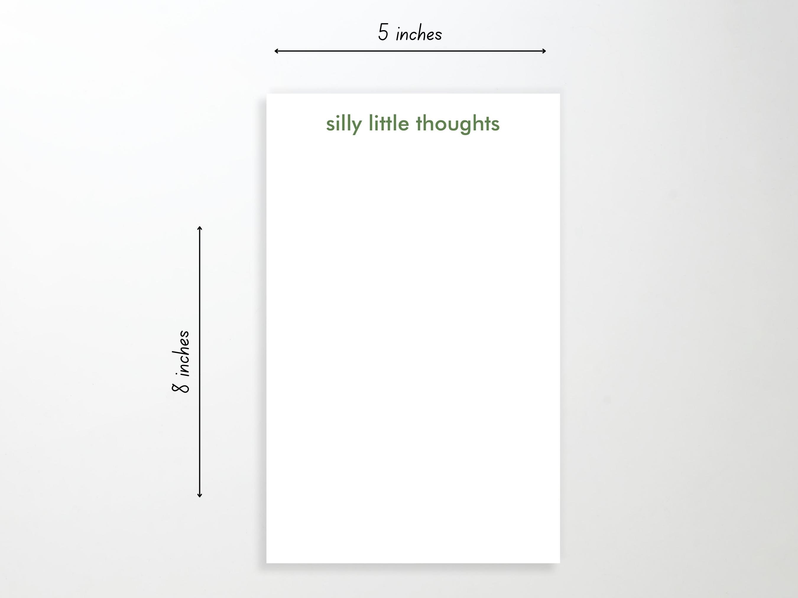 Personalized 5x8 Notepad Custom Blank Notepad Unlined Notepad Custom ...