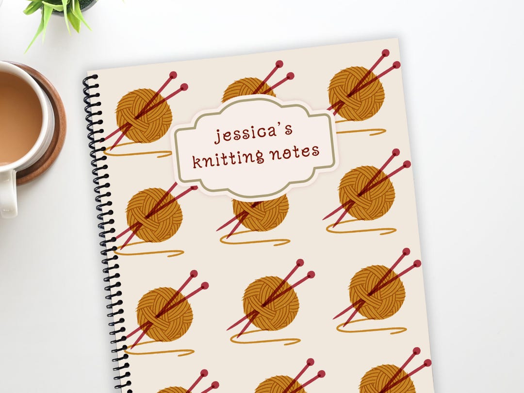 Personalized Knitter Notebook Custom 8.5x11 Notebook Knitting Notes ...