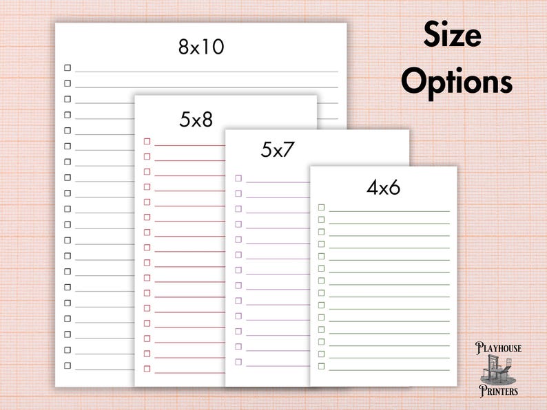 Personalized To-do List Notepad: Custom Checklist, Small to Large Sizes ...