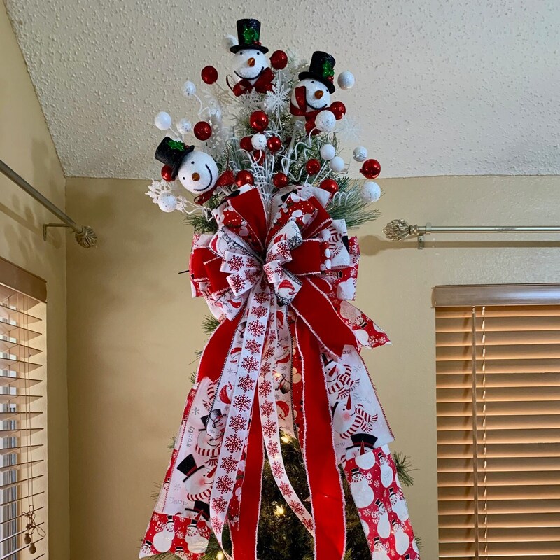 Snowman Head Tree Topper - Etsy