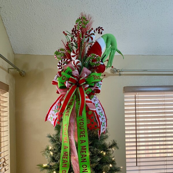 Grinch Tree Toppers - Etsy