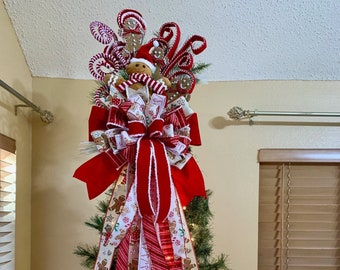 Large Gingerbread Topper, Christmas Tree Topper, Candy Tree Topper ...