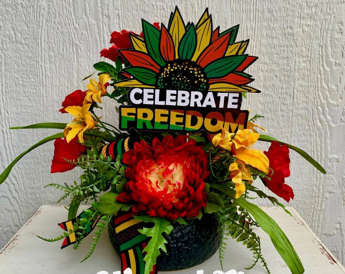 Juneteenth Arrangement, Black History Arrangement, Floral Arrangement ...
