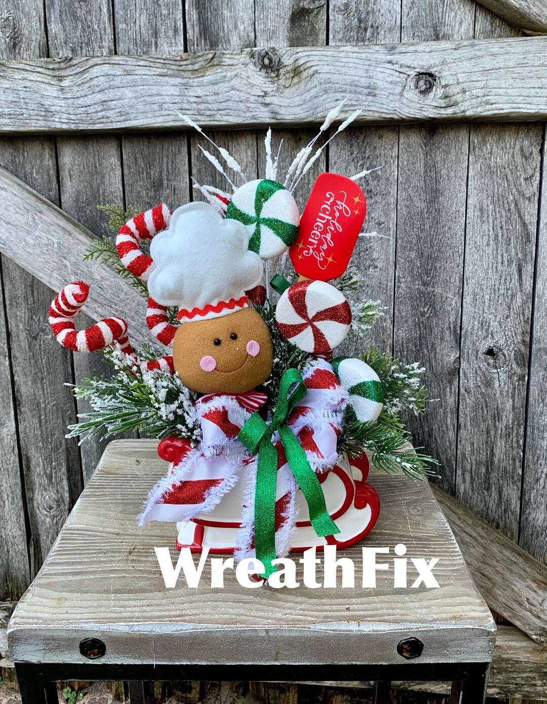 Gingerbread Centerpiece, Arrangement, Holiday Table Décor, Christmas ...