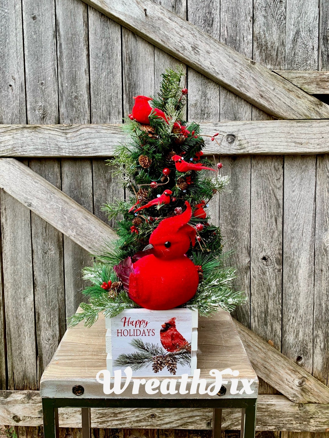 Cardinal Arrangement, Cardinal Tree, Lighted Tree, Christmas ...